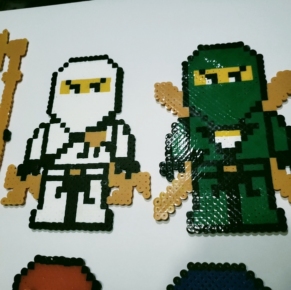 Hand Crafted | Toys | 6 Ninjago Perler Bead Figures | Poshmark